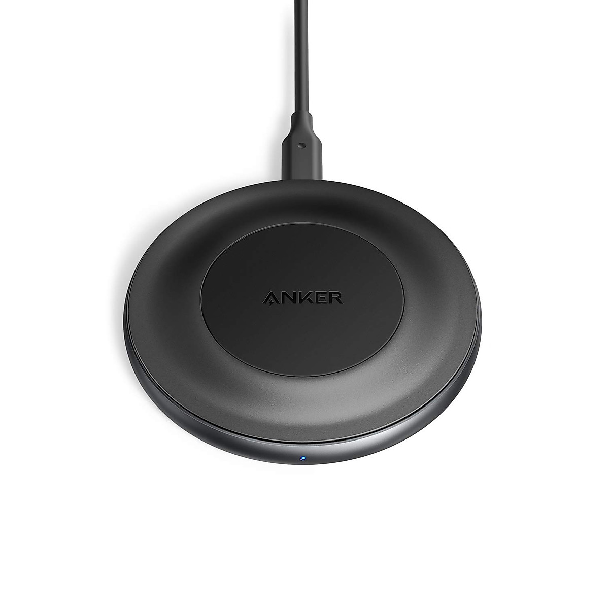 Anker 15W Max Wireless Charger with USB-C, PowerWave Alloy Pad, Qi Certified Fast Charging for iPhone SE, 11, 11 Pro, 11 Pro Max, X, Xs, Xr, Galaxy S20 S10 S9, Note 10, Note 9 & More (No AC Adapter)