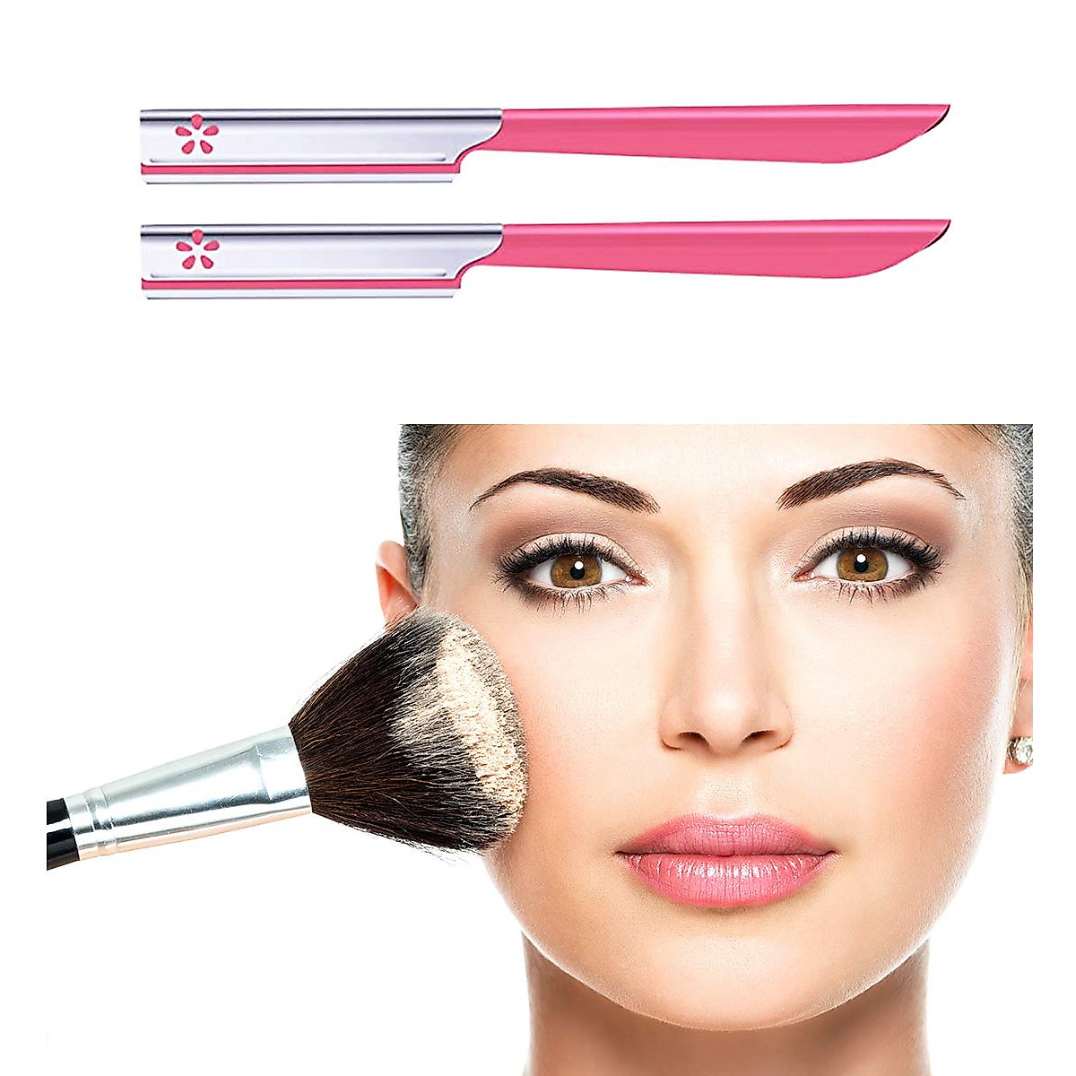 Eyebrow Razors Stainless Steel Facial Razors Shaving Cheek Facial Hair Remover Shapers Razors Face Razor and Eyebrow Shaper Trimming and Shaving Grooming Tool for Women Man with Precision Cover