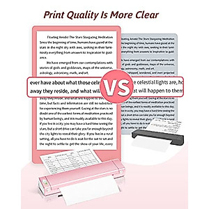 Odaro Pink M08F Letter Portable Printer for Travel with 100 Sheets Continual Thermal Paper 8.5" X 11" Letter Size