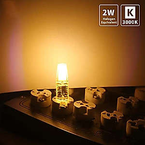 ELINKUME LED G4 Dimmable Bulbs,2W 95LM Warm White Energy Saving Bulb, Equivalent to 20W Halogen Lamp,No Flicker,DC 12V,G4 LED Pin Cap, 360°Beam Angle,10 Packs