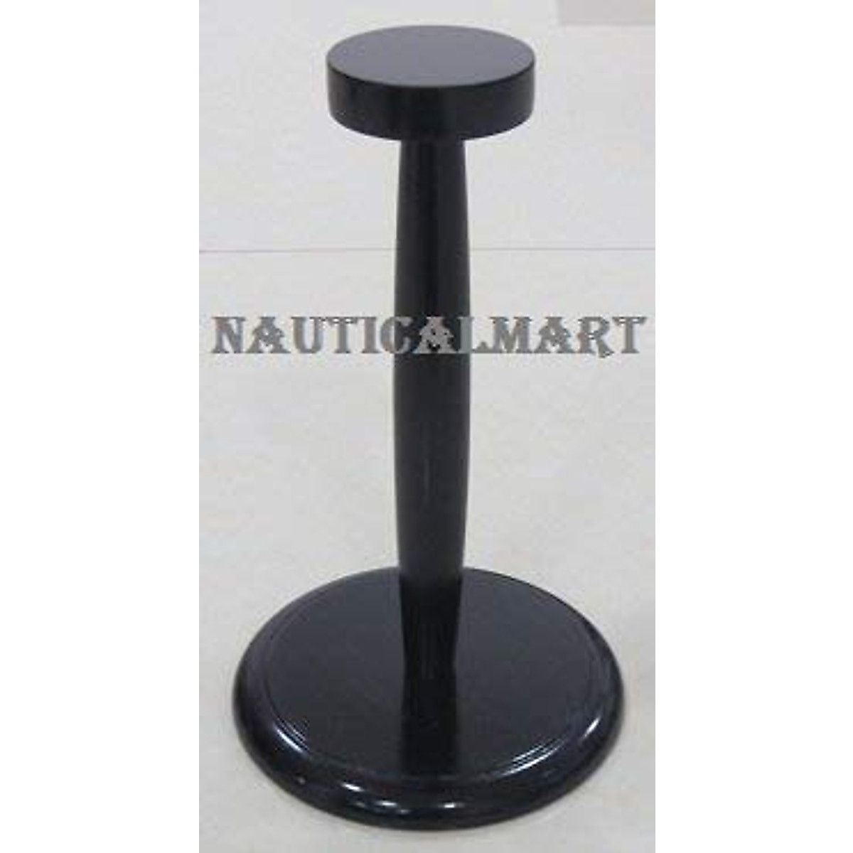 NauticalMart Medieval Armor Helmet DIsplay Stand Viking Norman Armor Spartan wooden display stand Stand in Black