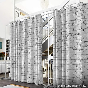 Room/Dividers/Now Premium Room Divider Curtain, 8ft Tall x 15ft Wide (Natural White) | Premium Curtains for Room Partition, Privacy or Blackout | Large Room Divider Curtain | Room Dividers Curtains