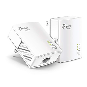 TP-Link AV1000 Powerline Starter Kit (TL-PA7017 KIT) - Gigabit Port, Plug&Play, Ethernet Over Power, Nano Size, Ideal for Smart TV, Online Gaming, Wired Connection Only (Renewed)
