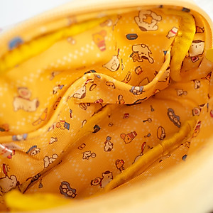 oneZHI Cosmetic Bag Makeup Bags Lipstick Pouch Zipper Pouch Handbags For Women Girls Cartoon Dog Melody Travel Accessories Organizer Corduroy （Yellow）