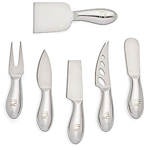 Hudson Essentials Stainless Steel Cheese Knife Set – 6 Knives