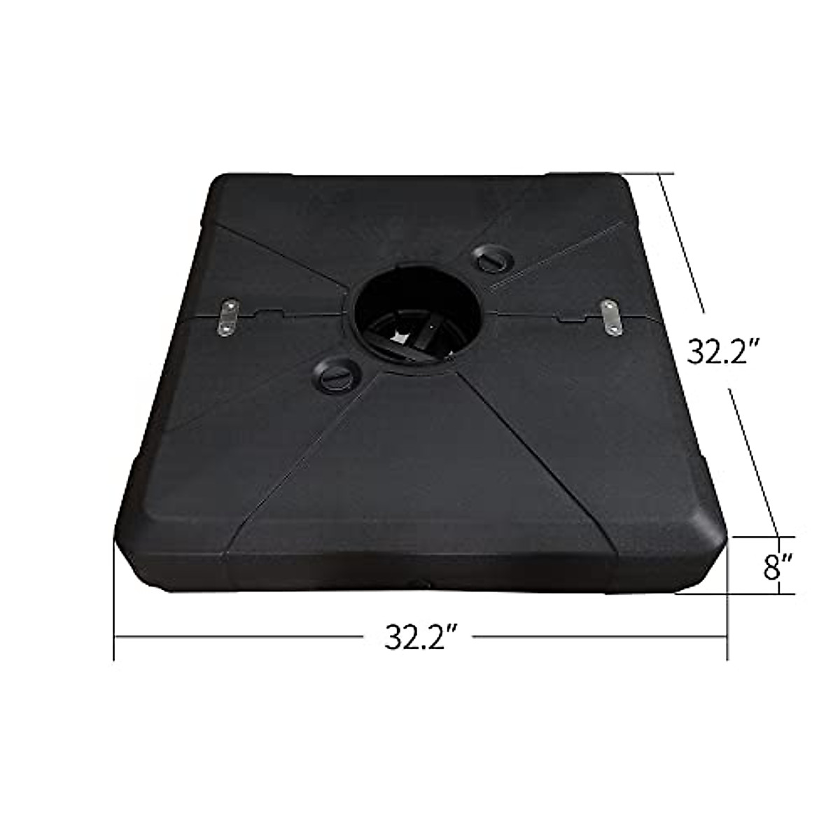 PURPLE LEAF Offset Patio Umbrella Base Sand/Water Filled Square, 32.2'' X 32.2''