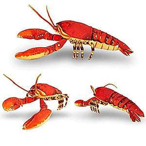 Ruzucoda Realistic Stuffed Lobster Cute Dolls Plush Animal Toys Red 12 Inches