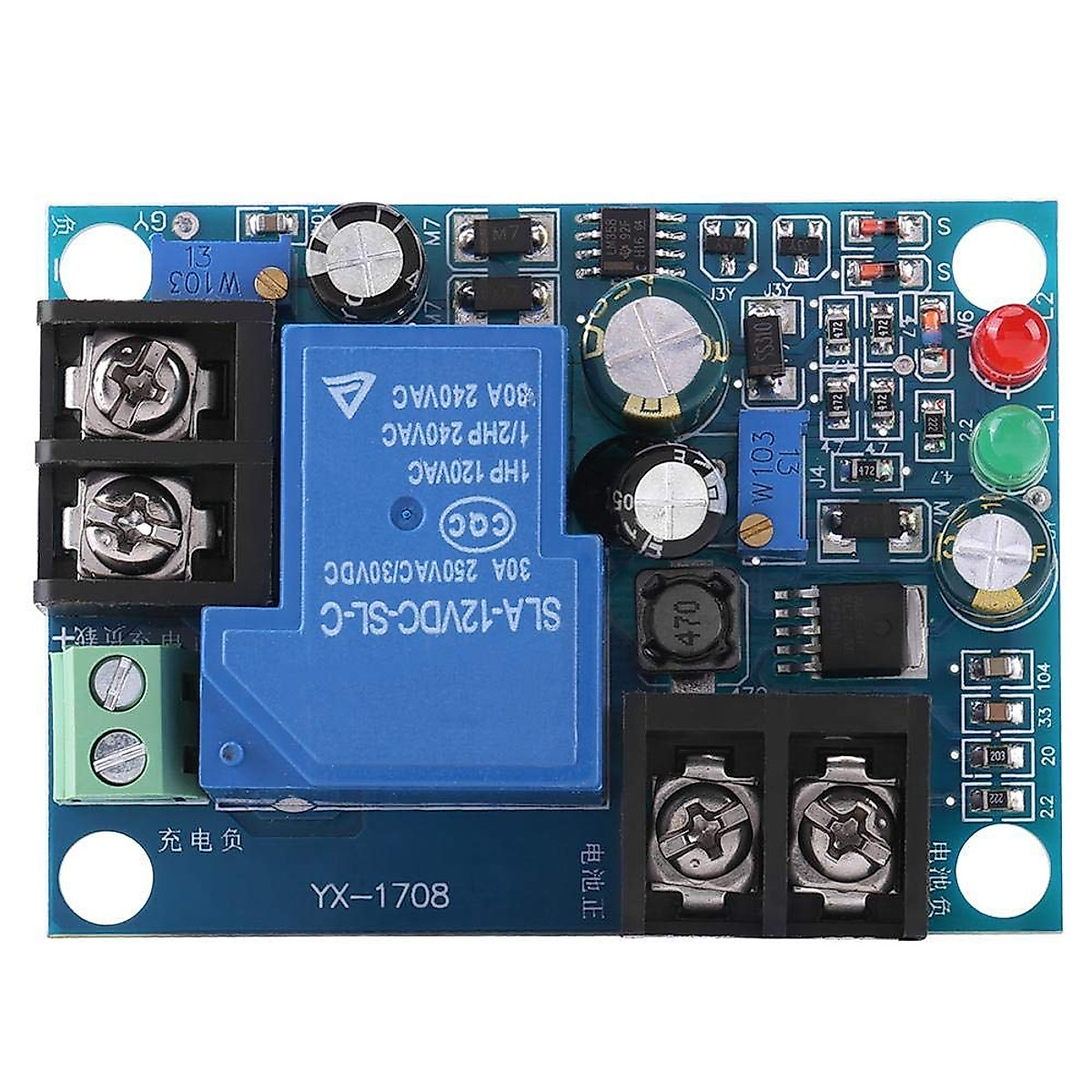 12V/24V/36V/48V Control Module, 30A Automatic Battery Charger Charging Controller Battery Charging Protection Module(12V)