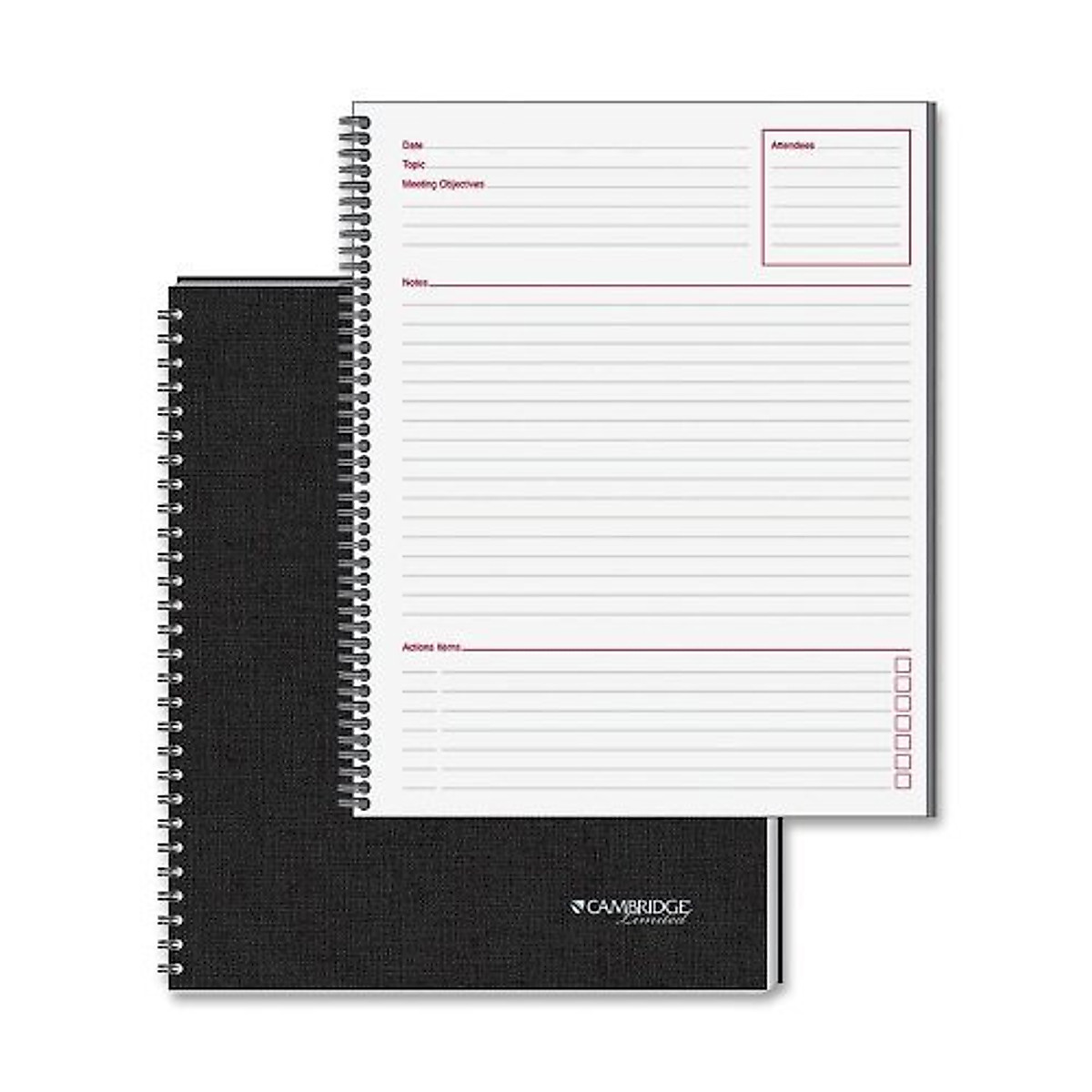 Cambridge Limited Meeting Planner,Side-Bound,11 x 8 1/4, 80 Sheets, Sold as 3 Pack (06132)