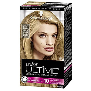 Schwarzkopf Color Ultime Iconic Blondes, 8.0 Medium Blonde, Pack of 1 Application.