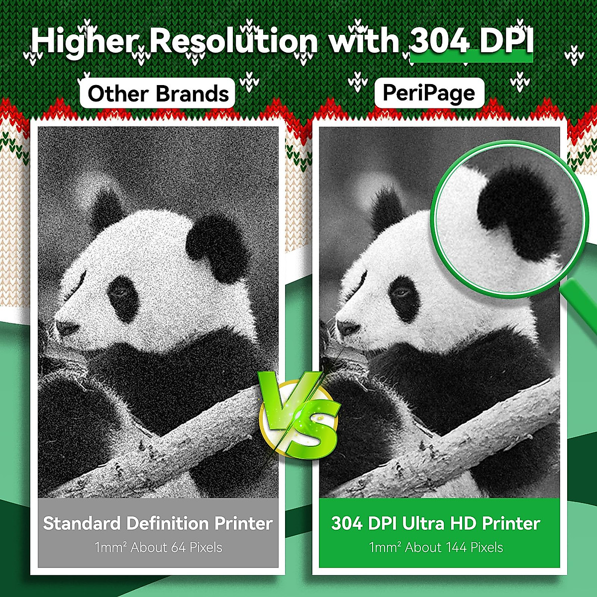 PeriPage A6 Mini Printer, Maximum Printing Width 2", Wireless Bluetooth Portable Thermal Printer, 203 DPI Clear Resolution, Connected Through Mobile APP, Can Print Labels, Stickers, Photos (Gift Box)