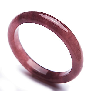 Inner Diameter 55mm Genuine Natural Strawberry Quartz Crystal Bangle AAAA