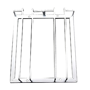 Hoshen GobletWine Glass Holder, Under Cabinet Goblet Holder, High Upside Down Wrought Iron Home, Bar Hanging Wine Glass Holder, Wine Glass Holder, (2 Rows) - Black