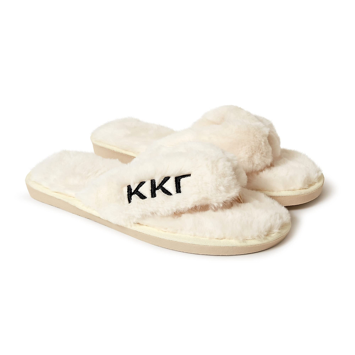 Sorority Shop Kappa Kappa Gamma Fuzzy Slippers Women (Small, numeric_5)
