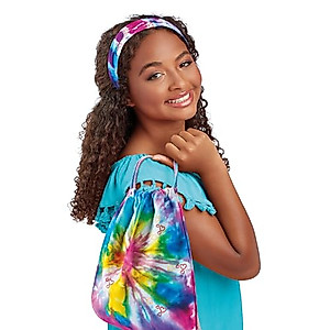 Cra-Z-Art Shimmer ‘n Sparkle Tie Dye Fashion Tote and Headband Craft Kit,Blue/Pink, Small