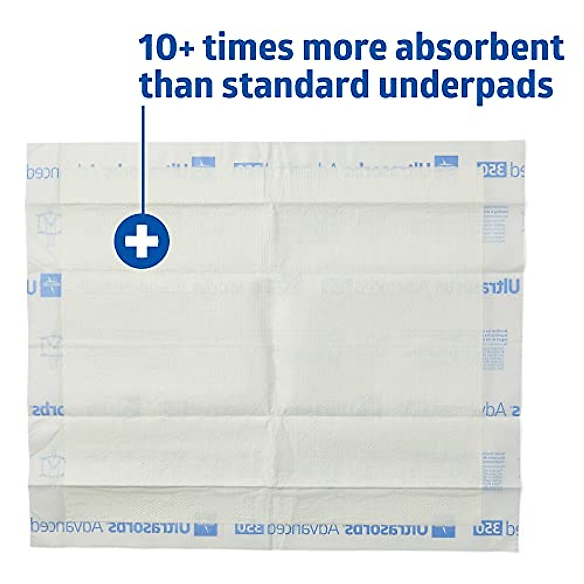 Medline Extrasorbs Extra Strong Disposable Underpads, Super Absorbent Dry Pads, 30 x 36, Case of 70