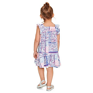 The Children's Place Baby Girls' and Toddler Sleeveless Dressy Special Occasion Dresses, Navy Flutter, 5T