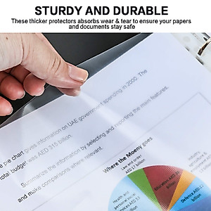 Sheet Protectors, PANDRI 600 Pack Clear Heavy Duty Plastic Page Protectors Sheet Reinforced 11-Hole Fit for 3 Ring Binder Fits Standard 8.5 x 11 Paper, 9.25 x 11.25 Top Loaded, Acid Free