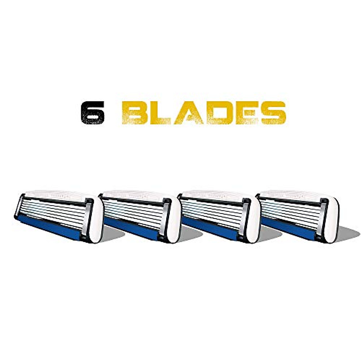 HeadBlade HB6 Refill Blades - 6 Stainless Steel Blades for No Tugging or Pulling, Shave Less, Works for Face, Body, and Scalp
