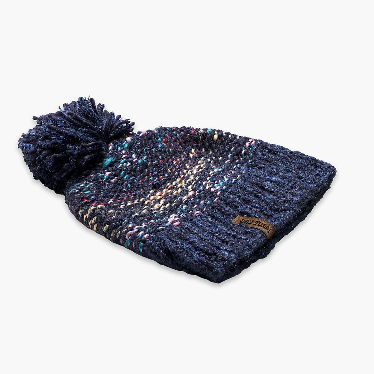 Turtle Fur Women's Firefly Knit Pom Beanie, Navy