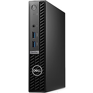 Dell OptiPlex 7010 Micro Business Mini Desktop (Intel i5-13500T vPRO 14-Core, 16GB RAM, 256GB PCIe SSD, Intel UHD 770, RJ-45, HDMI, DP, Black, USB Keyboard, USB Mouse, Win 10 Pro)