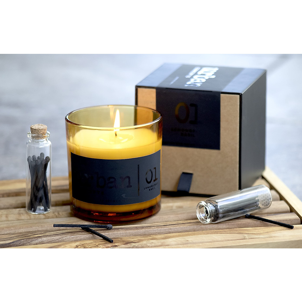 Urban Concepts by DECOCANDLES - Spices & Evergreen - Highly Scented Soy Candle - Long Lasting - Hand Poured in USA (9 Oz.)