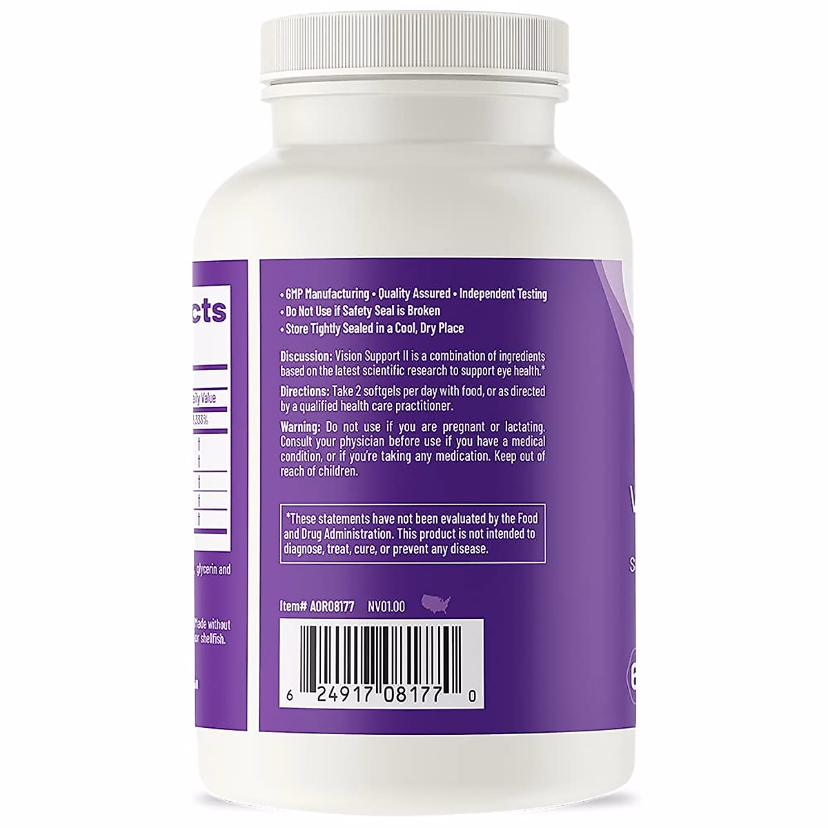AOR, Vision Support II, Natural Supplement to Support Eye Health, with Lutein and Zeaxanthin, Gluten Free, 60 Softgels (30 Servings)