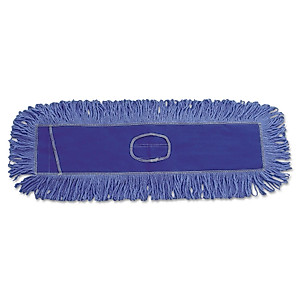 UNISAN 1124 Mop Head, Dust, Looped-End, Cotton/Synthetic Fibers, 24 x 5, Blue