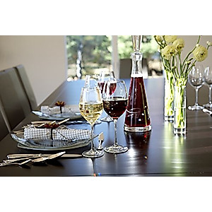 Barski - Handmade Glass - Sparkle - Highball Glass - Decorated with Real Swarovski Diamonds - 14 oz. - Made in Europe - Set of 4