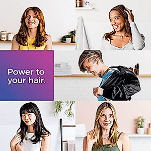 Shark HD112BRN Hair Blow Dryer HyperAIR Fast-Drying with IQ 2-in-1 Concentrator and Styling Attachments, Auto Presets, Rotatable Hot Air Brush, No Heat Damage, Ionic, Stone