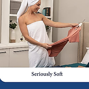 Cosy House Collection 2-Pack Essential Cotton Hand Towel Set - Ultra Soft, Absorbent & Quick Drying - Luxury 100% Cotton Plush Towel - for Bathroom, Shower & Kitchen (Hand Towel, Ivory)