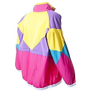 Funny Guy Mugs Like Totally 80s & 90s Retro Neon Windbreaker, Medium