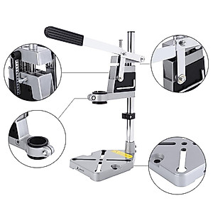 Drill Press,Drill Press Adapter for Hand Drill,Rotary Tool Holder,Arbor Press,Bench Clamp Drill Press Stand Workbench Repair Tool,Rotary Tool Drill Press Drilling Hole Station