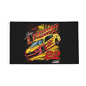 Joey Logano 22 3x5 Ft Flag Double-Sided Printing Banner Indoor Outdoor Decorative Flags Metal Grommets Durable