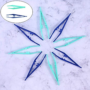 24 Pcs Tweezers First Aid Disposable Plastic Tweezers Forceps Tweezers