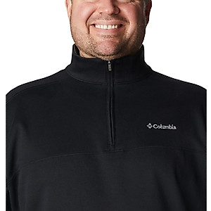 Columbia Mens Hart Mountain II Half Zip Fleece Jacket, Black, XX-Large