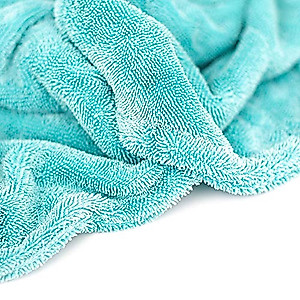 The Rag Company - The Liquid8r - Absorbent 70/30 Blend Microfiber Drying Towel for Cars, Trucks, SUVs, Safe for Detailing + Scratch Free, Twist Loop, 1100gsm, 25in x 36in, Aqua Blue