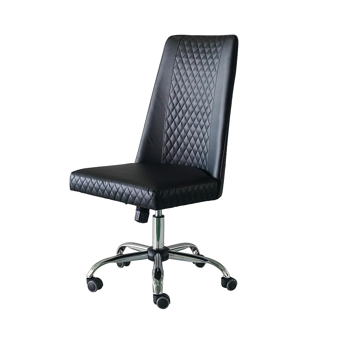 MAYAKOBA Estelle Office Chair (Set of 2) Adjustable Height Desk Chair Conference Room Salon Customer Seating Luxury Soft Leather with Rolling Base, Black