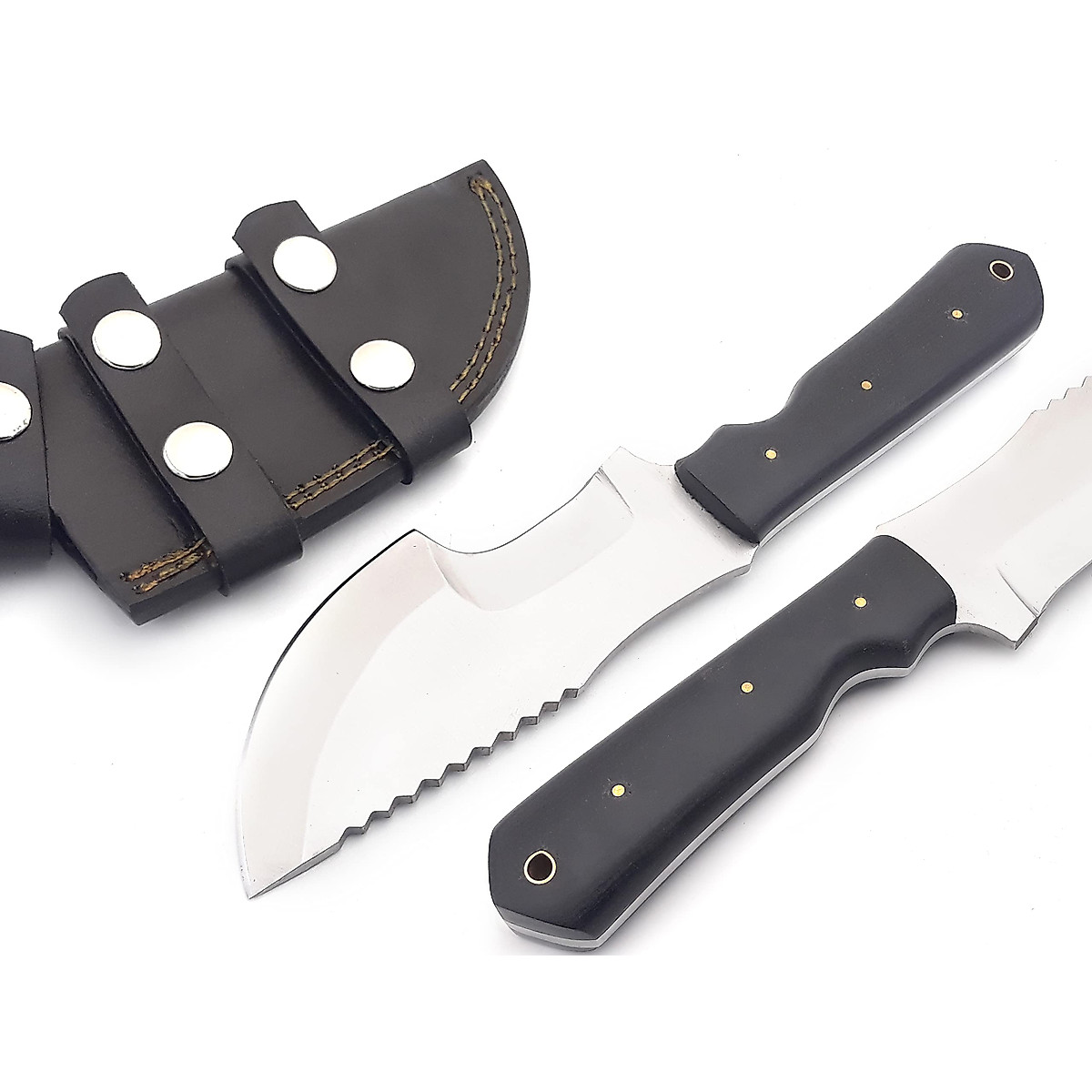 WARIVO KNIFE D2 Tracker Knife - Bushcraft Outdoor Survival Knife Fixed Blade Hunting Knife with Sheath Scout Carry Knife - Full Tang Tom Brown Style Camping Knife