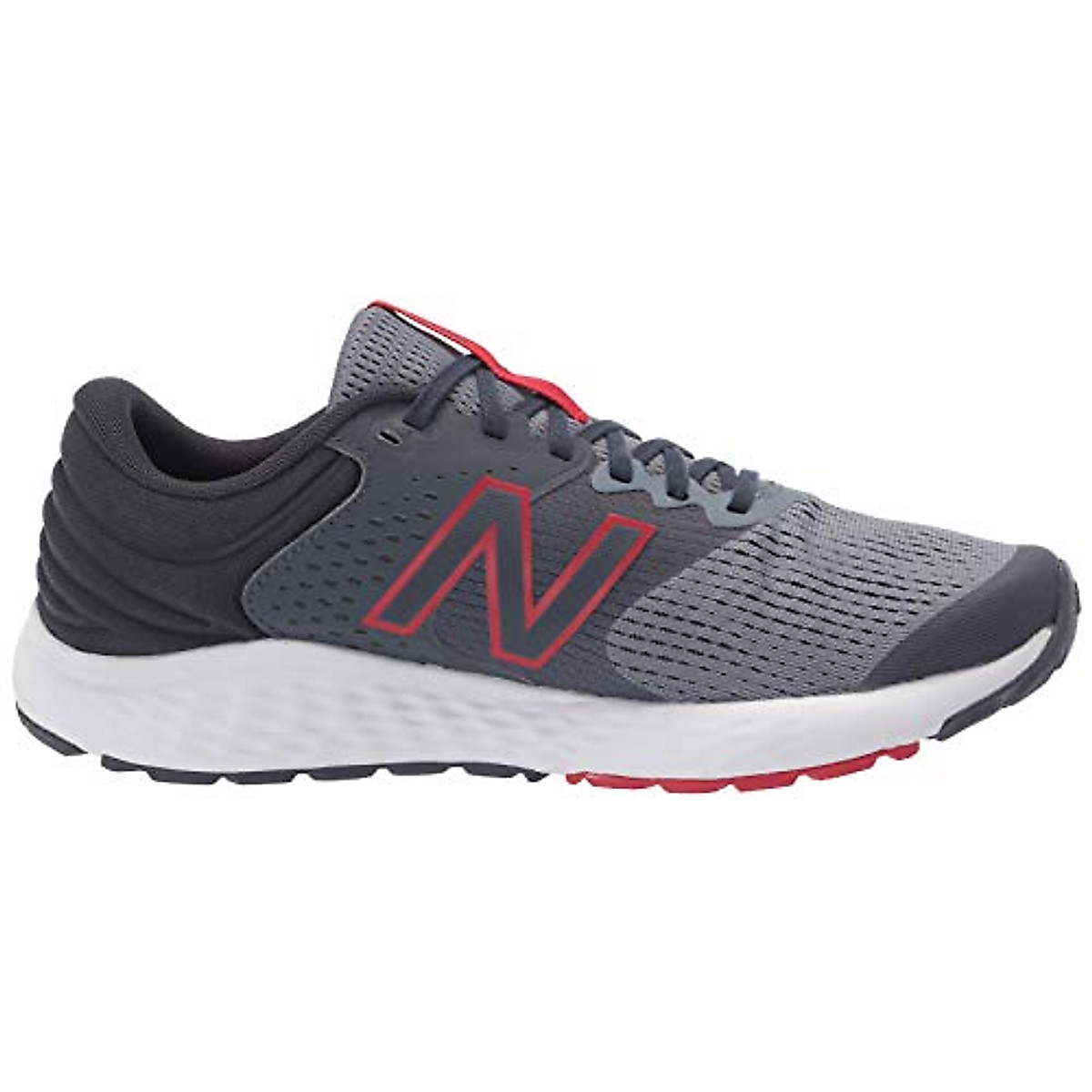 New Balance Men's 520 V7 Running Shoe, Grey/Red, 12
