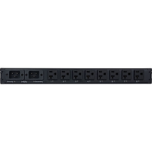 Synaccess SynLink Switched Pro+ Automatic Transfer Switch (ATS) Power Distribution Unit (PDU) 120V/20A (8) Outlets - 1U Horizontal Mount C20 Input - Remote Access with Switched Outlets (NEMA 5-20R)