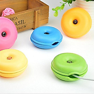 5 Packs Tangle-Free Cable Turtle Organizer Case Earbuds Keeper Headphone Storage Case Cord/Wire Shortener Cable Wrap Winder Cord Reel Manage Case Charging/Lightening Cable Keeper with 5 Colors