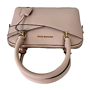 Michael Kors Jet Set Medium Logo Dome Satchel (Powder Blush)