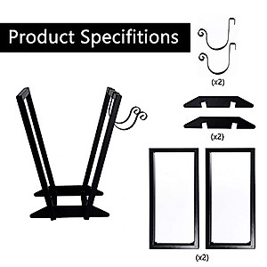 AJART Adjustable Outdoor Firewood Log Rack, 22 Inch Metal Wood Holder for Fireplace or Stove - Black