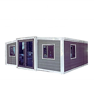 Mingyu Prefabricated Mobile Home Container House with Windows and Doors (Large, Gray)