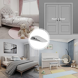 ADKALIV Door Stoppers for Floor Rubber Door Stop Wedge, Door Gaps and Prevent The Lock-Outs,Heavy Duty Door Stopper (1, Grey)