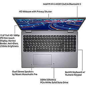 2022 Newest Dell Business Laptop Latitude 5520, 15.6" FHD Display, Intel Core i5-1135G7, 32GB RAM, 512GB PCIe SSD, Webcam, HDMI, Backlit Keyboard, Wi-Fi 6, Thunderbolt 4, Win 11 Pro (Renewed)