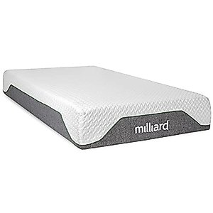 Milliard Memory Foam Mattress 10 inch Firm, Bed-in-a-Box | Pressure Relieving, Classic (Queen)