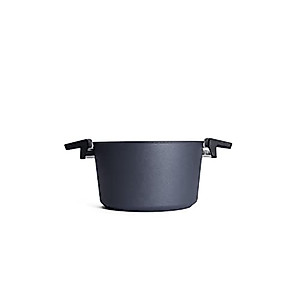 Woll Lite Light/Plus Diamond Reinforced Nonstick Scratch Resistant Cast Aluminum Cookware Stockpot with Lid 5.2 Quart, 9 1/2-Inch Diameter, 9-1/2", Gray