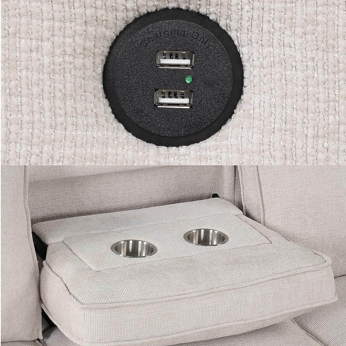 kevinplus 89'' Sectional Sofa Couch L-Shaped with Storage Chaise Lounge for Living Room, Modern 3-Seat Sleeper Sofa Couch with Pull-Out Bed, Cupholder & USB Port, Polyester Fabric, Beige